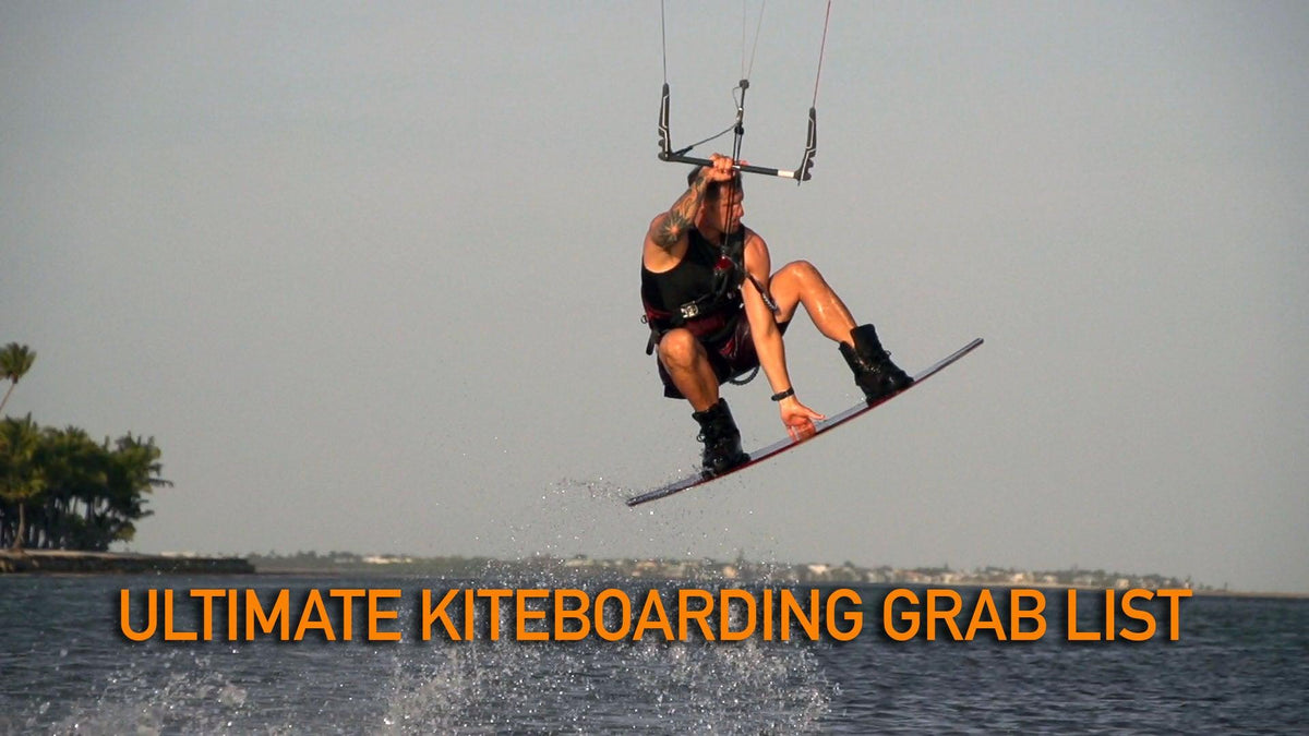Kiteboarding grab list, pictures, and infographic — Elite Watersports